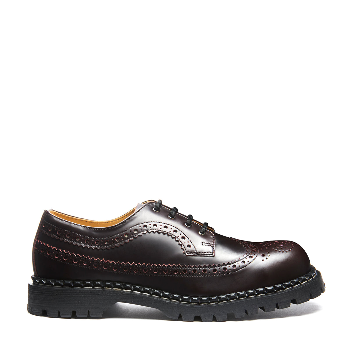 Burgundy Rub-Off 4 Eye Steel Toe American Derby Brogue Shoe – NPS ...