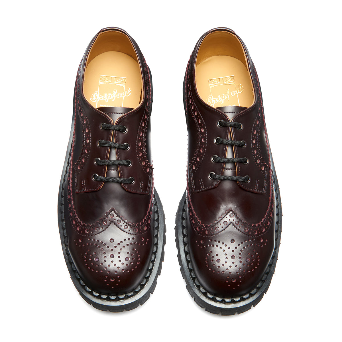 Burgundy Rub-Off 4 Eye Steel Toe American Derby Brogue Shoe – NPS ...